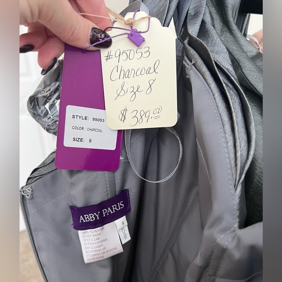 Dresses | Abby Paris Silver Mermaid Silhouette Dress | Poshmark